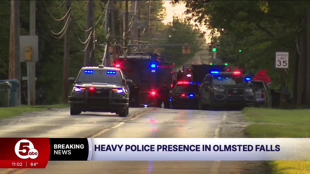 Heavy police presence at Olmsted Falls home