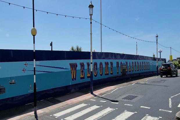 Hoarding put around seafront landmark amid vital works