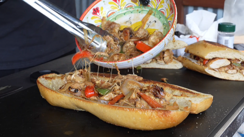 Easy Blackstone recipes: Chopped chicken and cheese done right