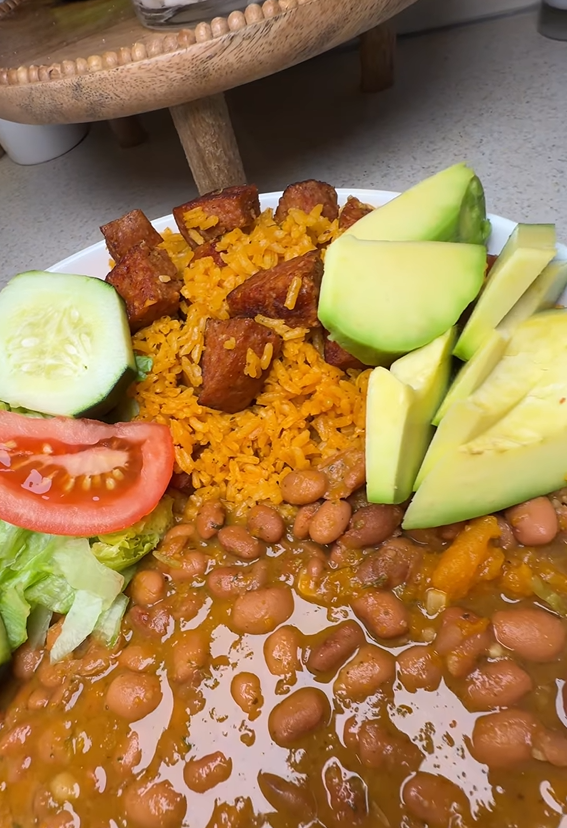 Locrio de salami con maíz | Classic Dominican comfort food recipe