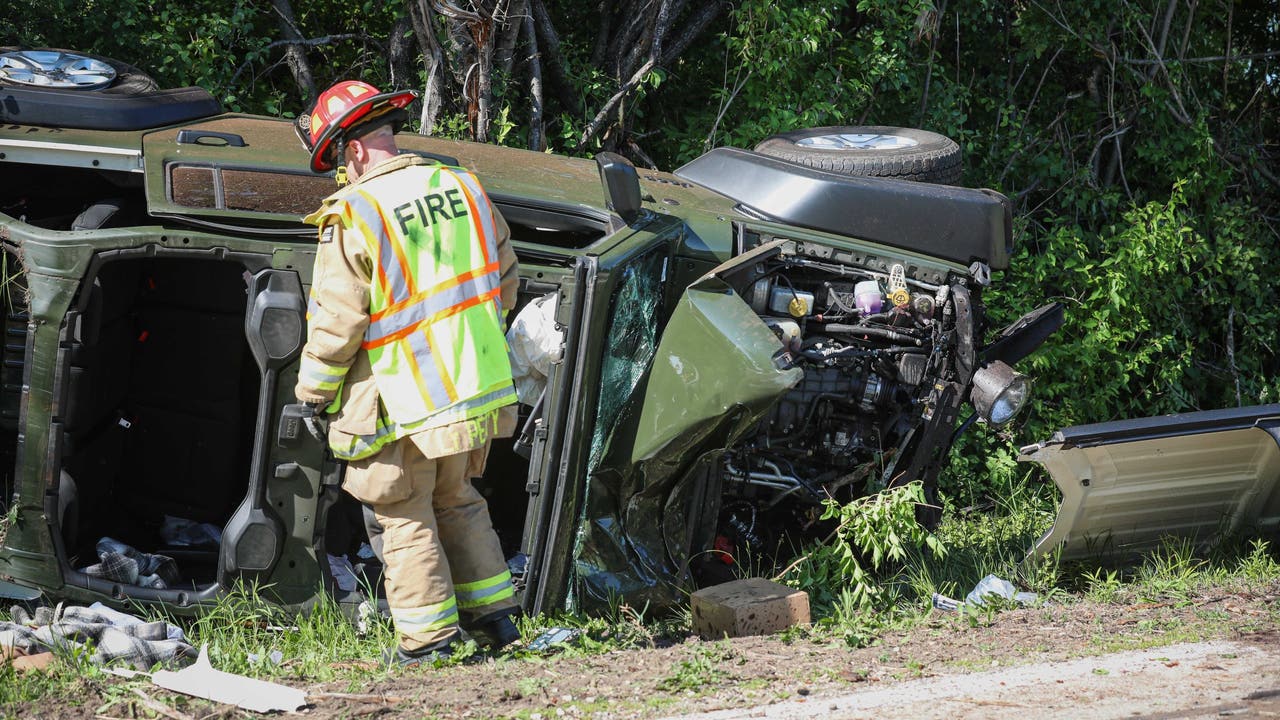 Man critically injured after ejection in Huntley crash: officials