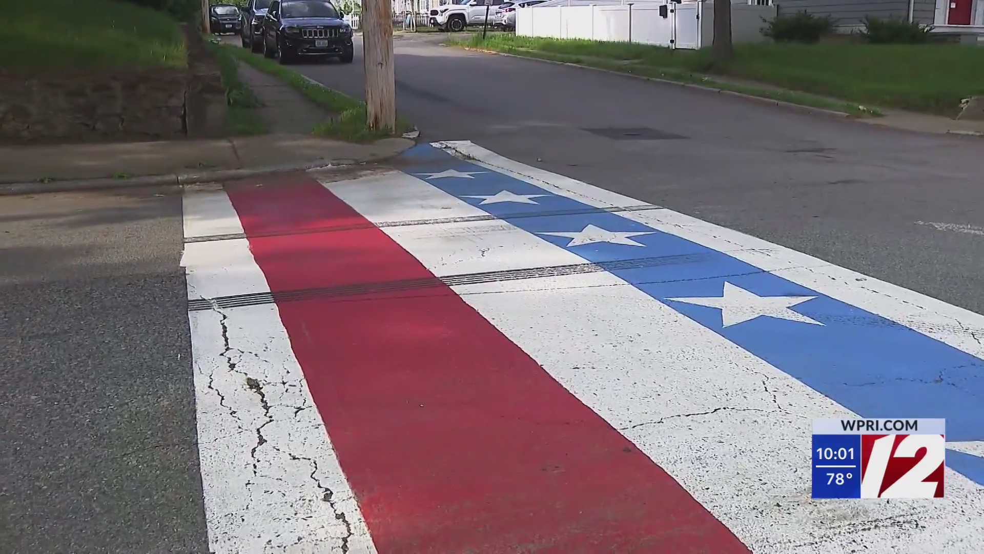 Man accused of vandalizing patriotic crosswalk in East Providence