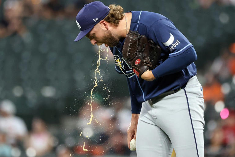 Rays hurler Jonathan Heasley throws up on field in first MLB appearance ...