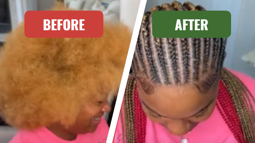 How to style peekaboo pink braids over straight blonde hair