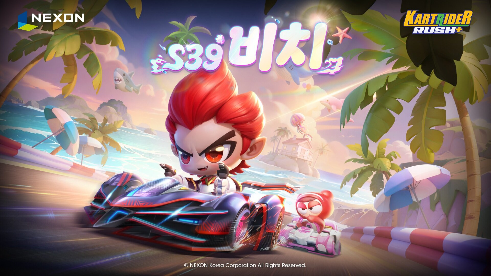 Kartrider Rush+ launches cool summer-themed season 39 'Beach' update