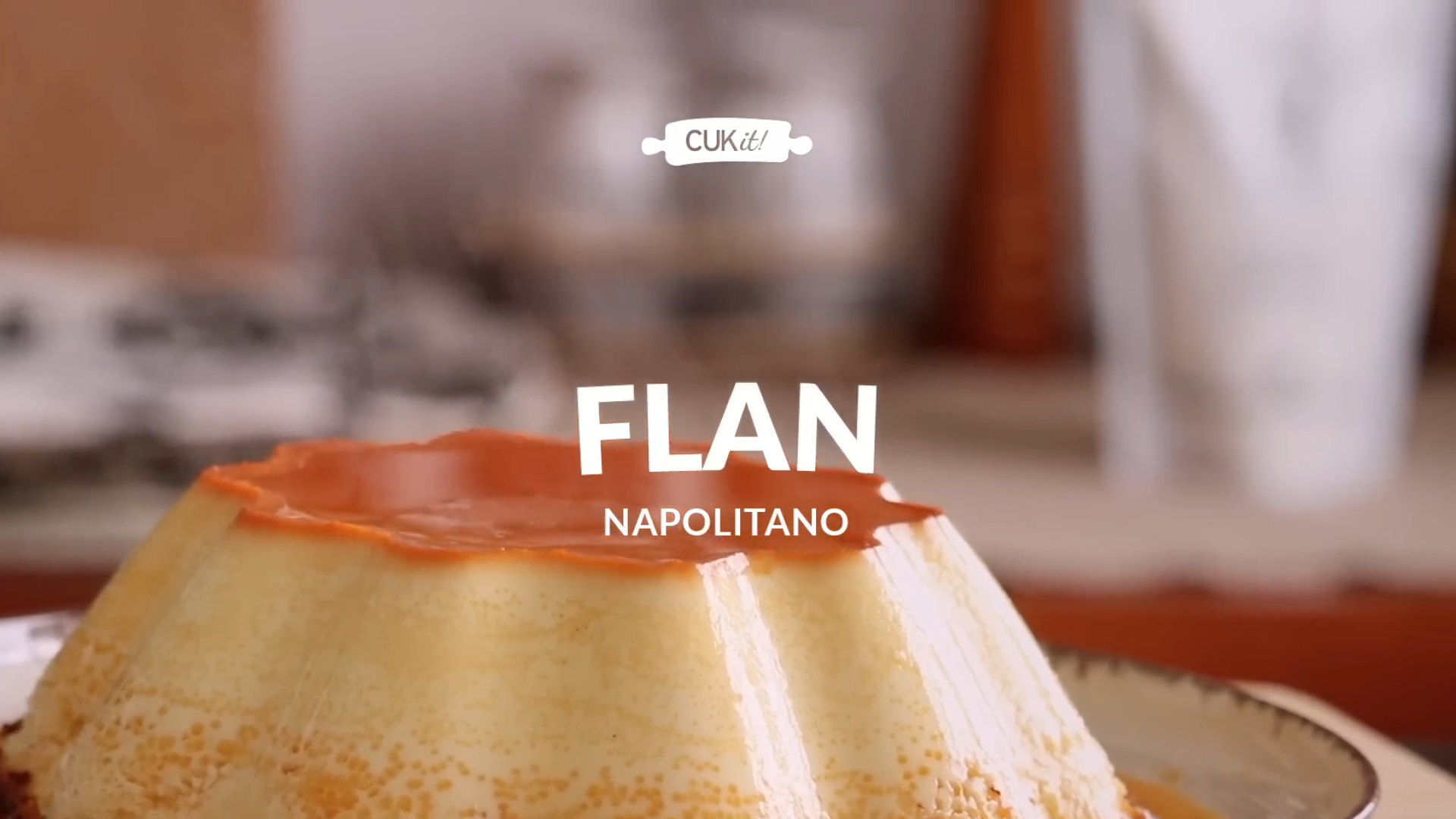 Flan napolitano casero con queso crema cremoso