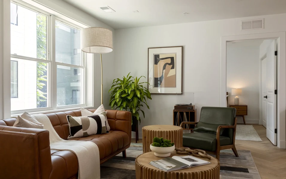 Earthy tones and color-drenching set 2026 living room trends