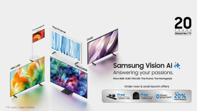 Samsung launches Micro RGB TVs in India as part of its 2026 Vision AI ...