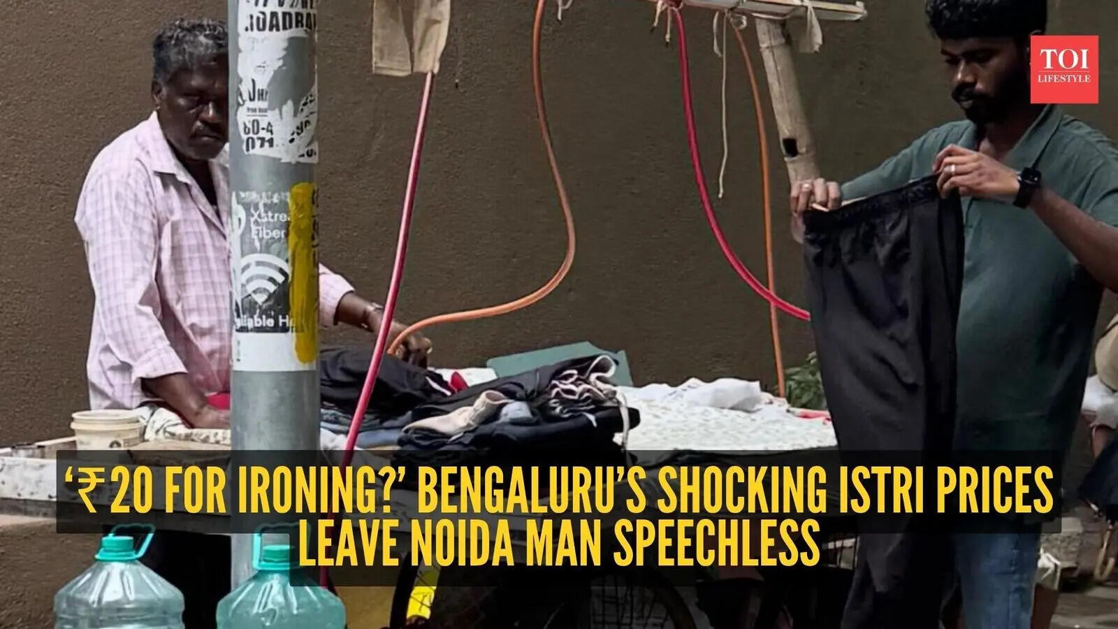 Bengaluru man stunned after paying ₹20 to iron one shirt in Indiranagar ...