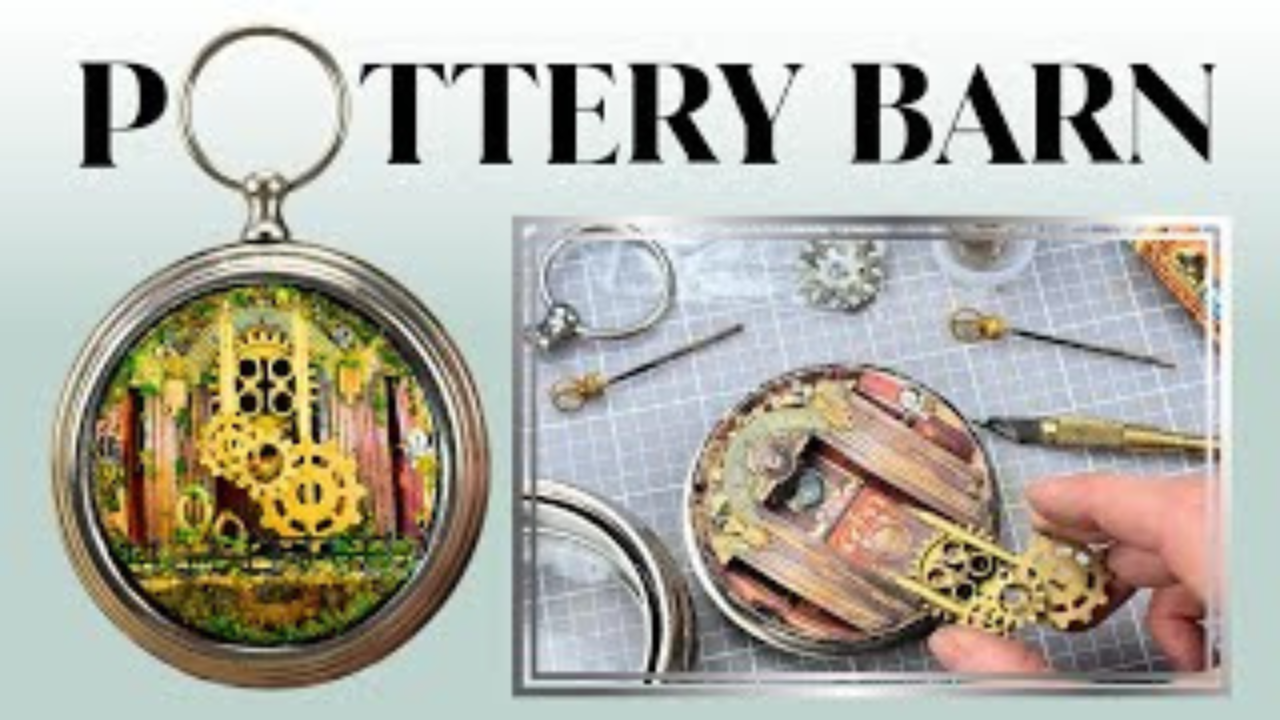 DIY miniature diorama built inside a vintage style clock