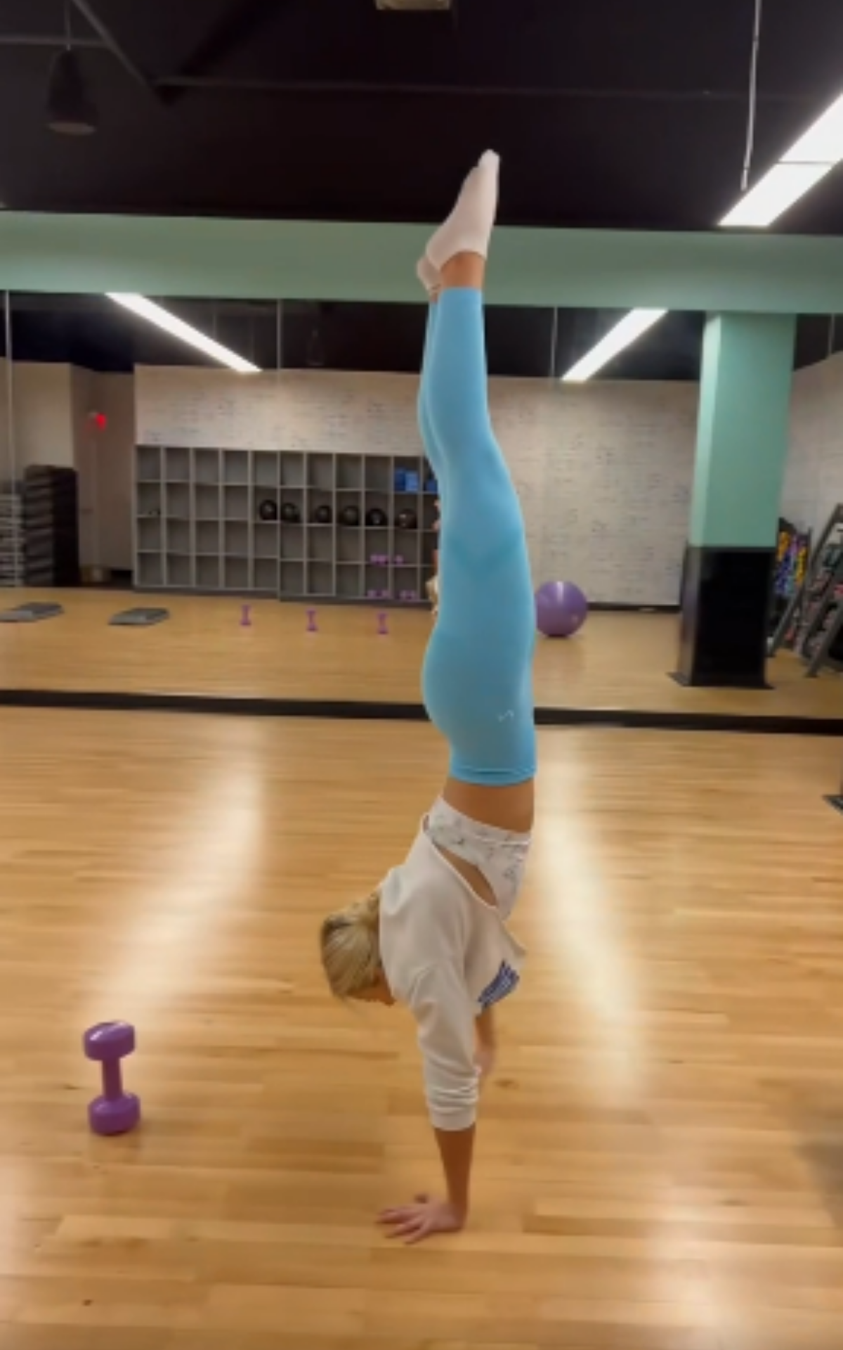 Handstand obstacle course challenge testing balance, strength, and control