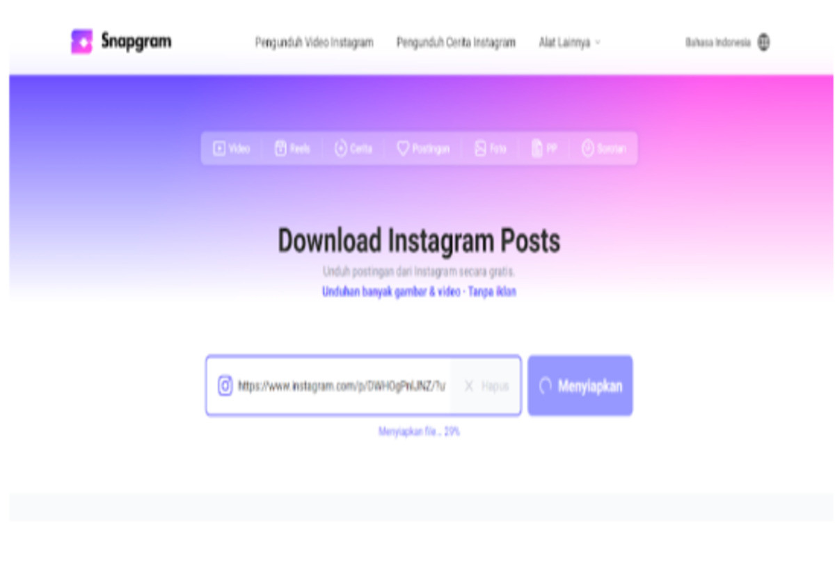 Begini cara mengunduh foto Instagram kualitas asli pakai Snapgram
