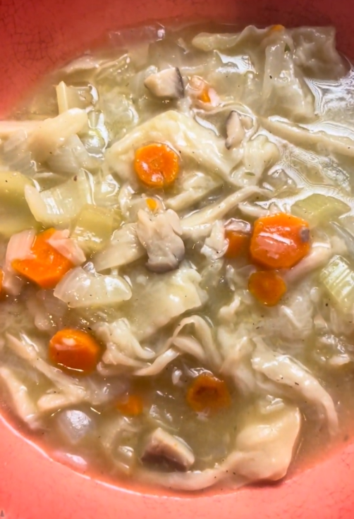 Vegan chicken 'n dumplings cozy comfort food made plant-based
