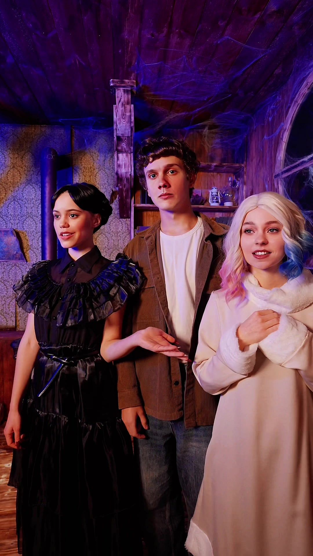 When Wednesday, Joker’s girl, and a mystery man walk into a haunted house