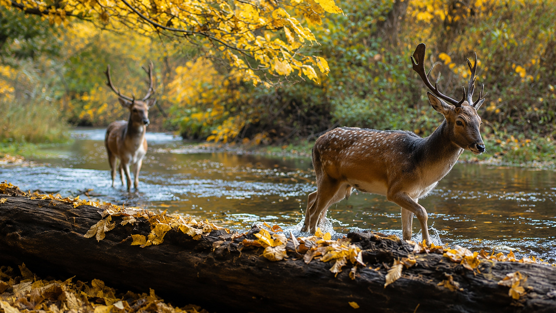 Deer activity along this forest stream was caught on camera trap