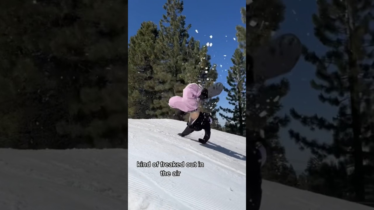 Trying my first snowboard backflip? #snowboarding #skateboarding #shorts