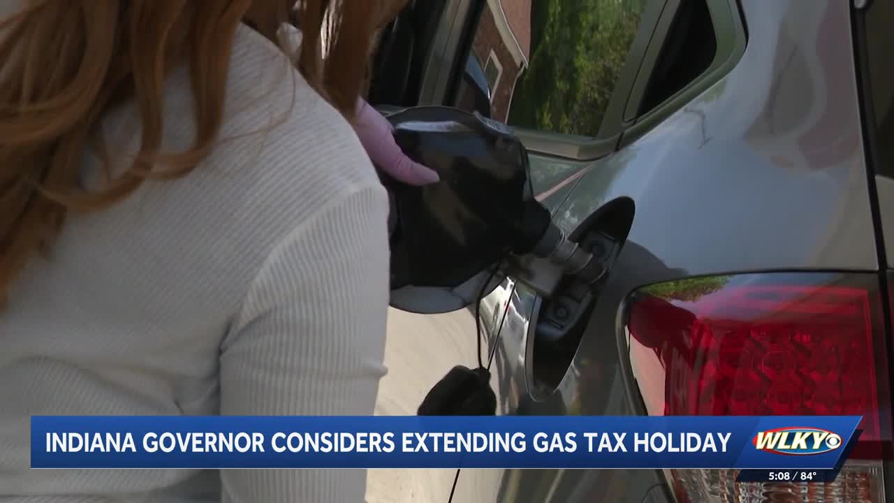Indiana governor considers extending gas tax holiday