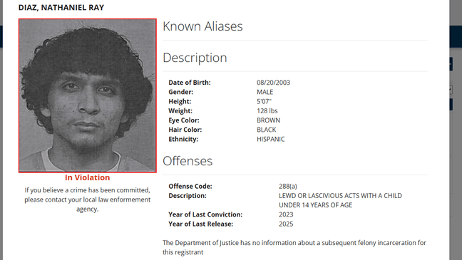 California inmate accused of calling and sexually messaging a child on ...