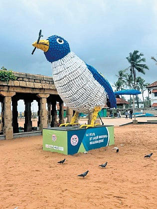 Turning 'waste to art' with a green message in Thiruvananthapuram