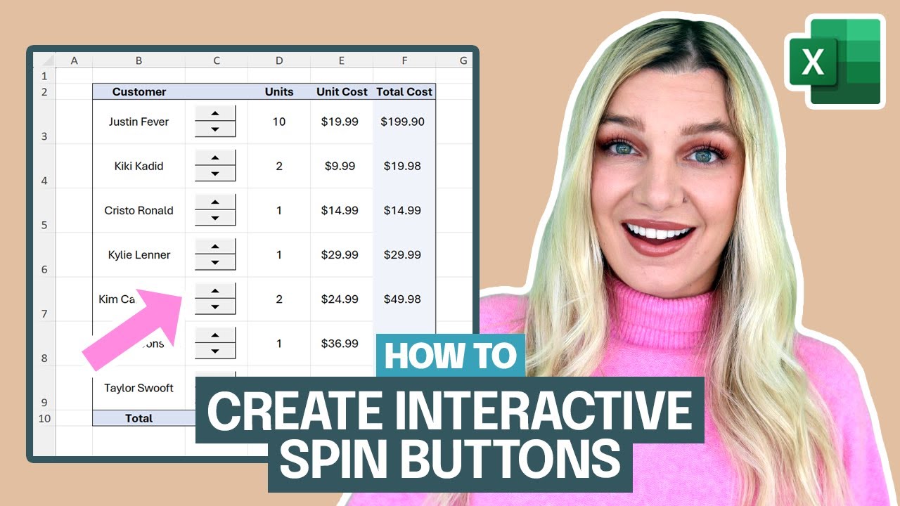 Never manually enter data in Excel again... use spin buttons instead!