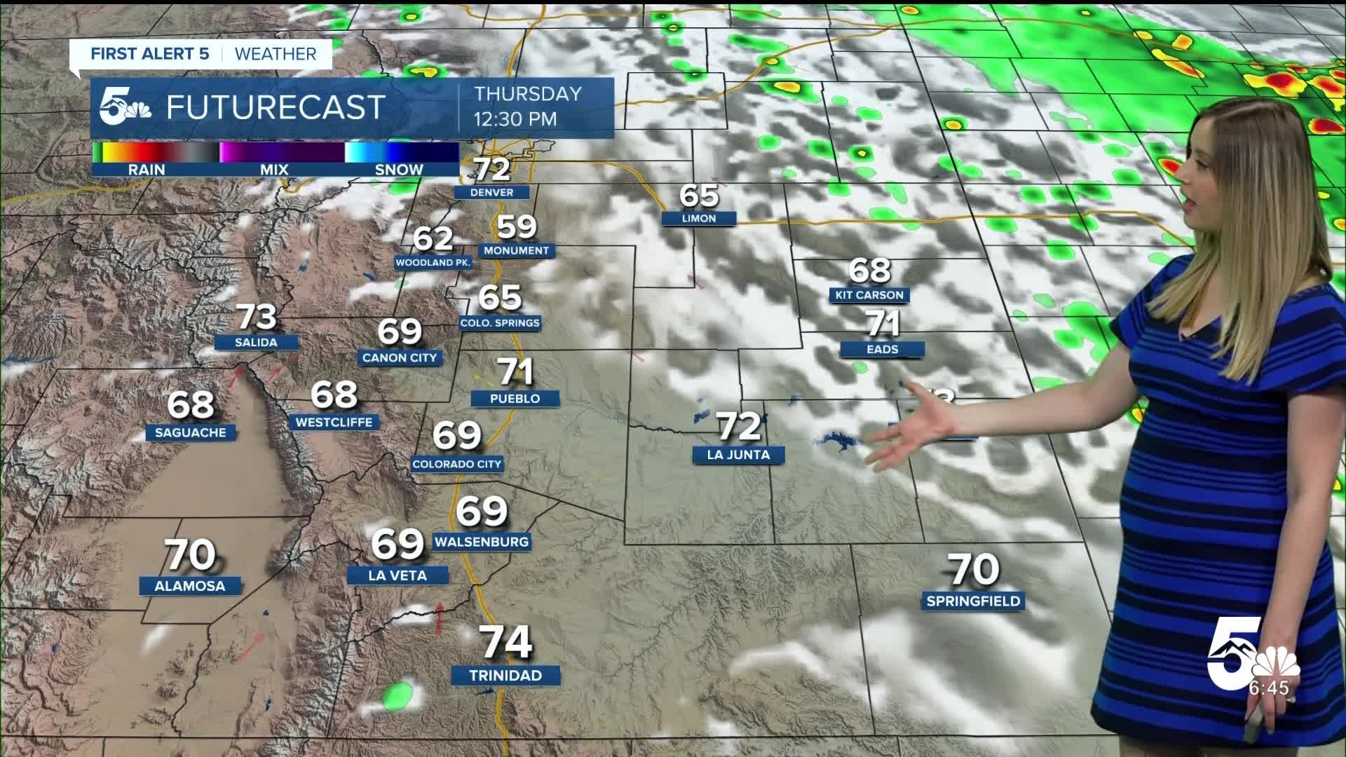 After a cloudy morning, the sun comes out on Thursday