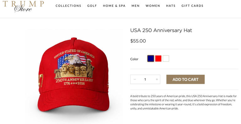 Trump’s latest America 250 merch has critical design flaw