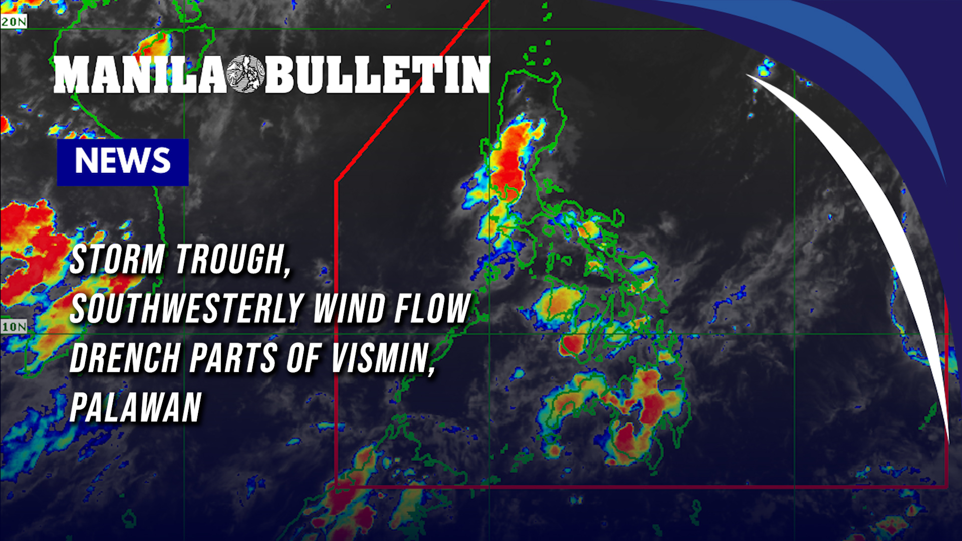 Storm trough, southwesterly wind flow drench parts of VisMin, Palawan