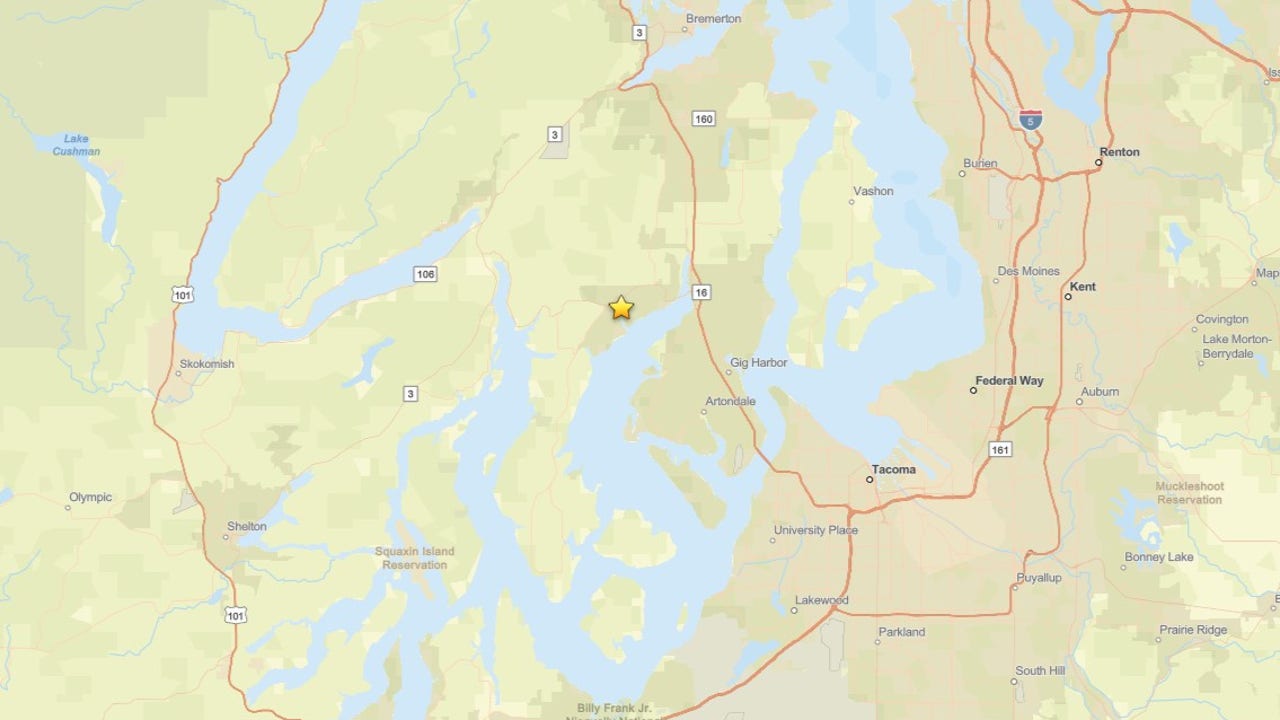 Small 2.8 magnitude earthquake recorded near Gig Harbor, WA