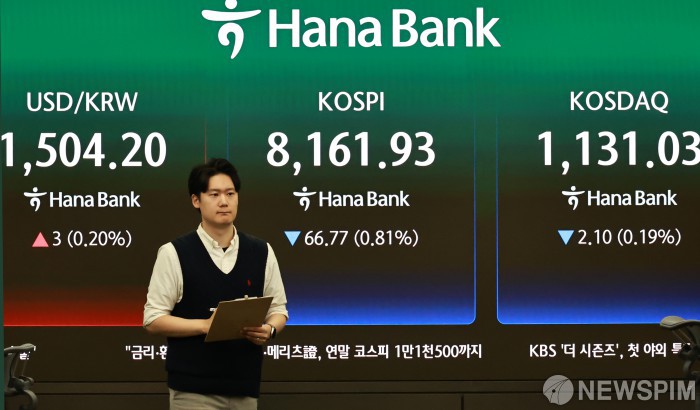 코스피 0.81% 하락 8161.93 출발
