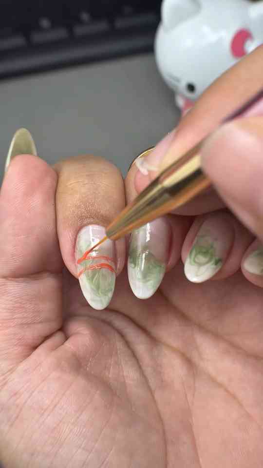Tutorial Tartarugas Ninjas chá branco Risqué nail art criativa