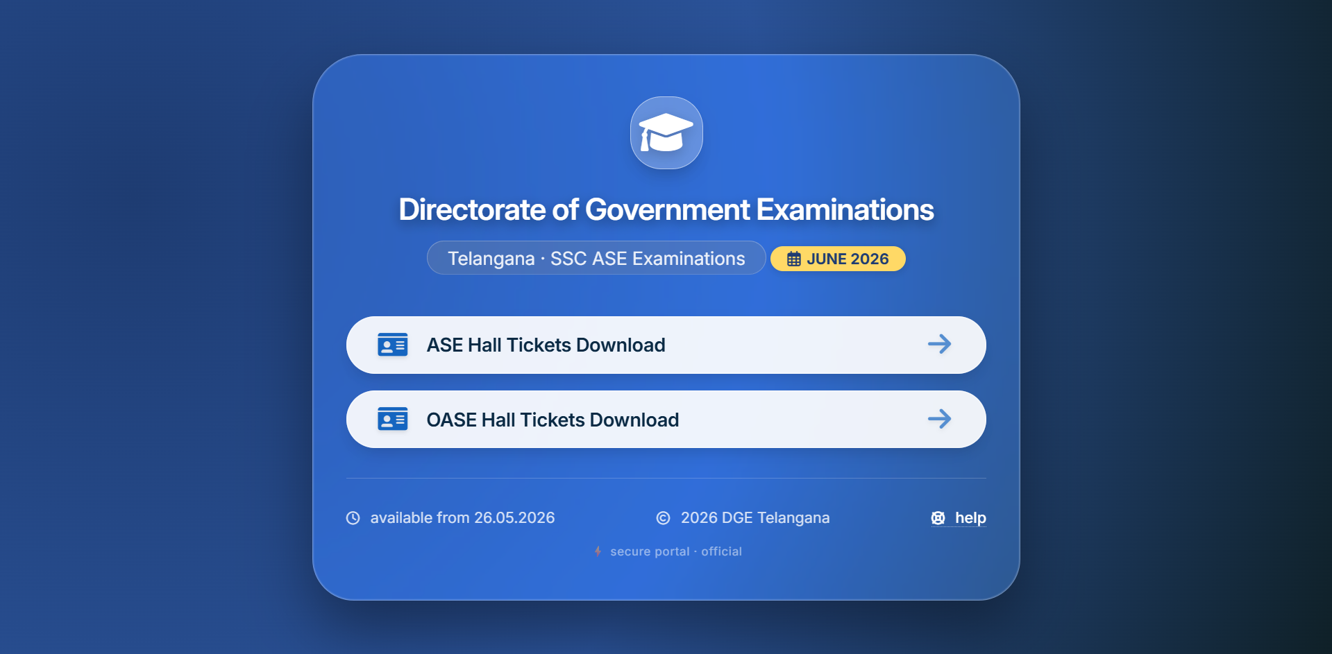 TS SSC supplementary exam hall ticket 2026 released at bse.telangana ...