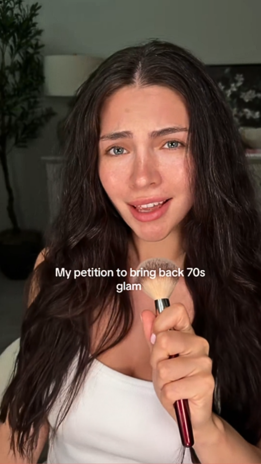 70s glam makeup transformation look