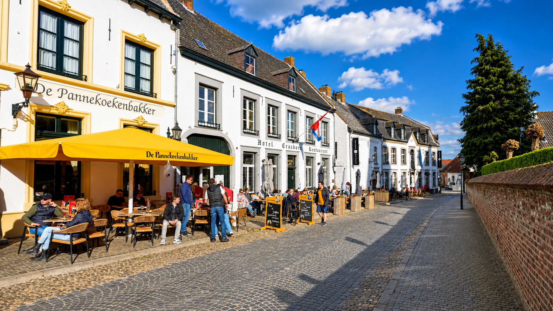 Enjoy springtime in Thorn Netherlands on a sunny day (4K)
