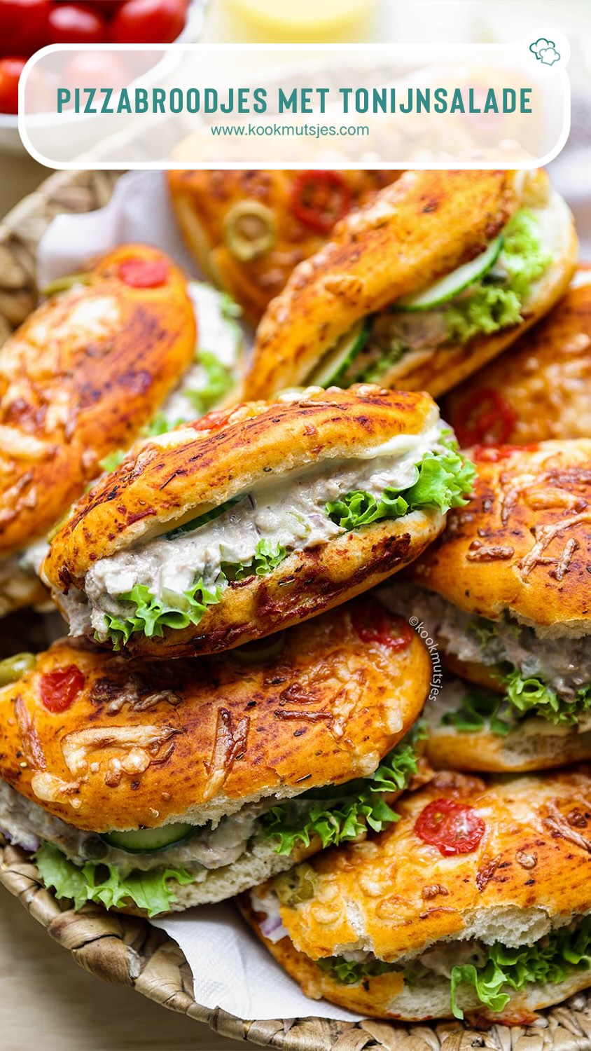 Pizzabroodjes met tonijnsalade recept