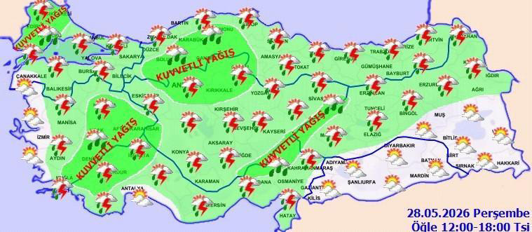 Meteoroloji saat verdi: Kuvvetli sağanak geliyor! İstanbul ve Ankara ...