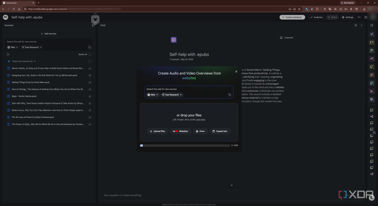 I built a personal wiki in NotebookLM with .epub uploads, and it ...