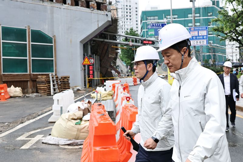 오세훈, 서소문 현장 사흘째 찾아... "안전 관리 후 신속처리" 당부