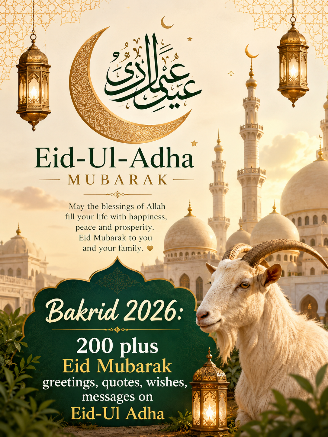 Bakrid 2026: 200 wishes, HD images, messages, quotes and WhatsApp ...