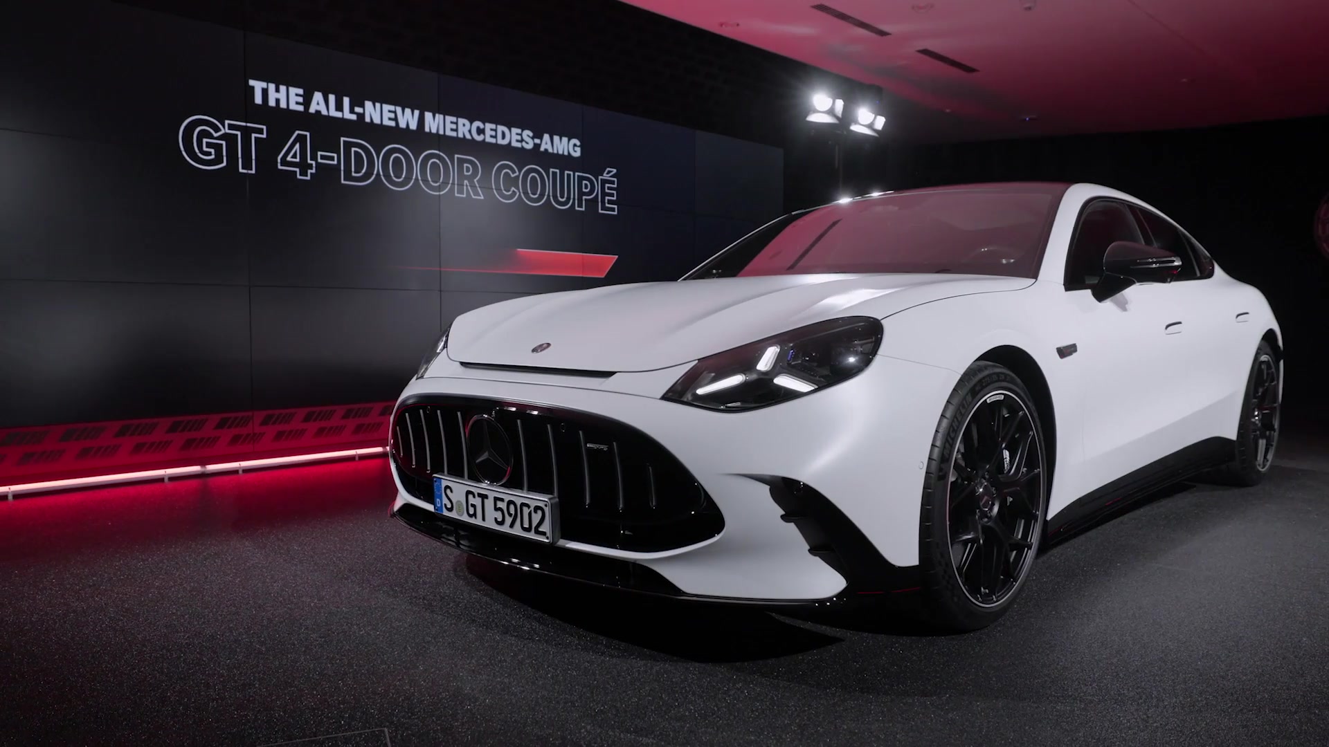 Mercedes-AMG GT 63 4-Door Coupé design in opalite white magno