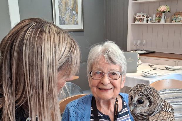 Birds of prey team surprises residents at care home