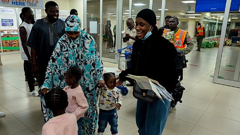 First group of Ghanaians arrive home following repatriation from South ...