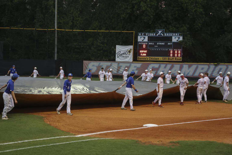 Chapin, Saluda win championship openers. Rain delays Class 4A title games