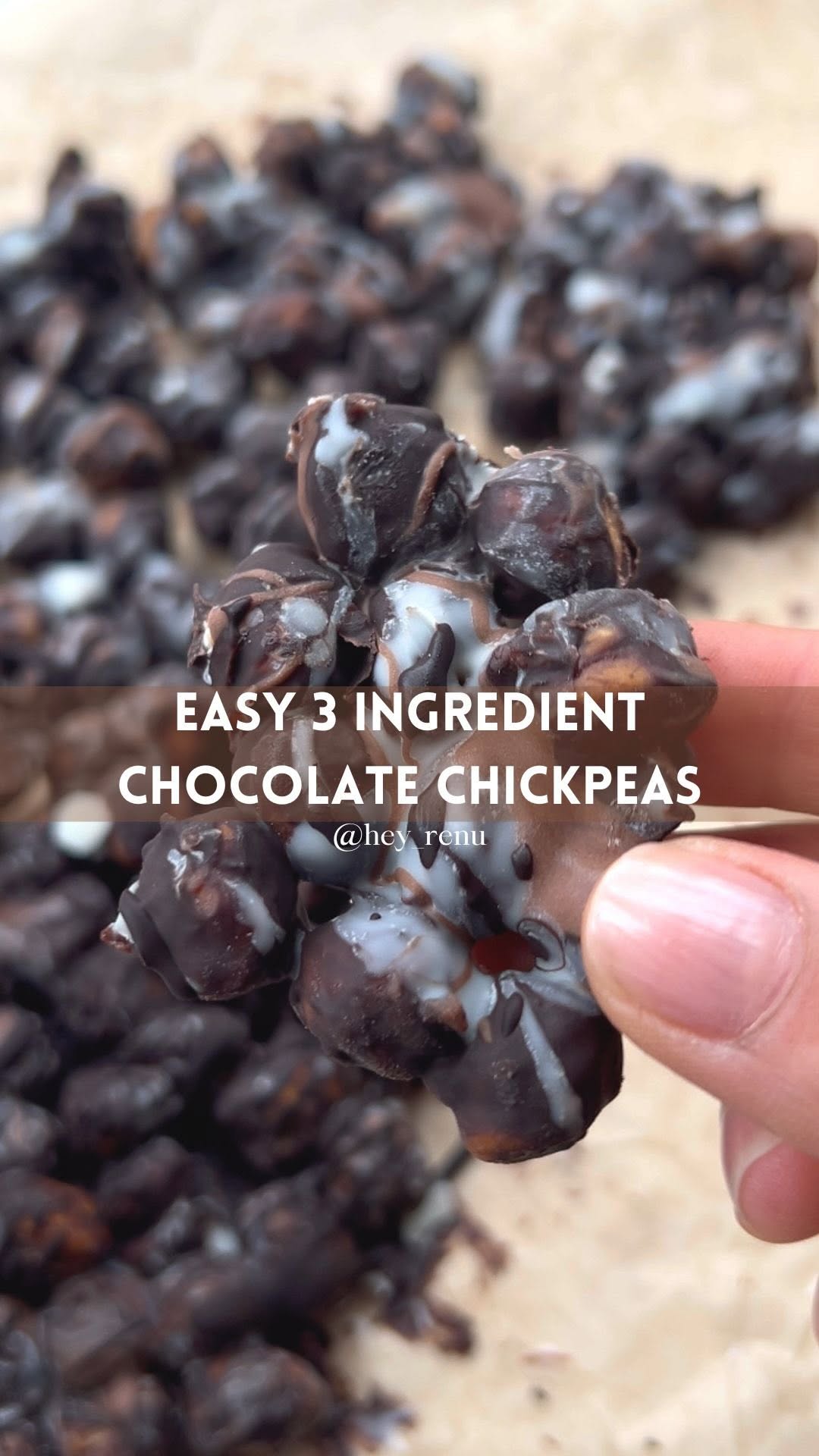 3 ingredient chocolate chickpea clusters packed with protein