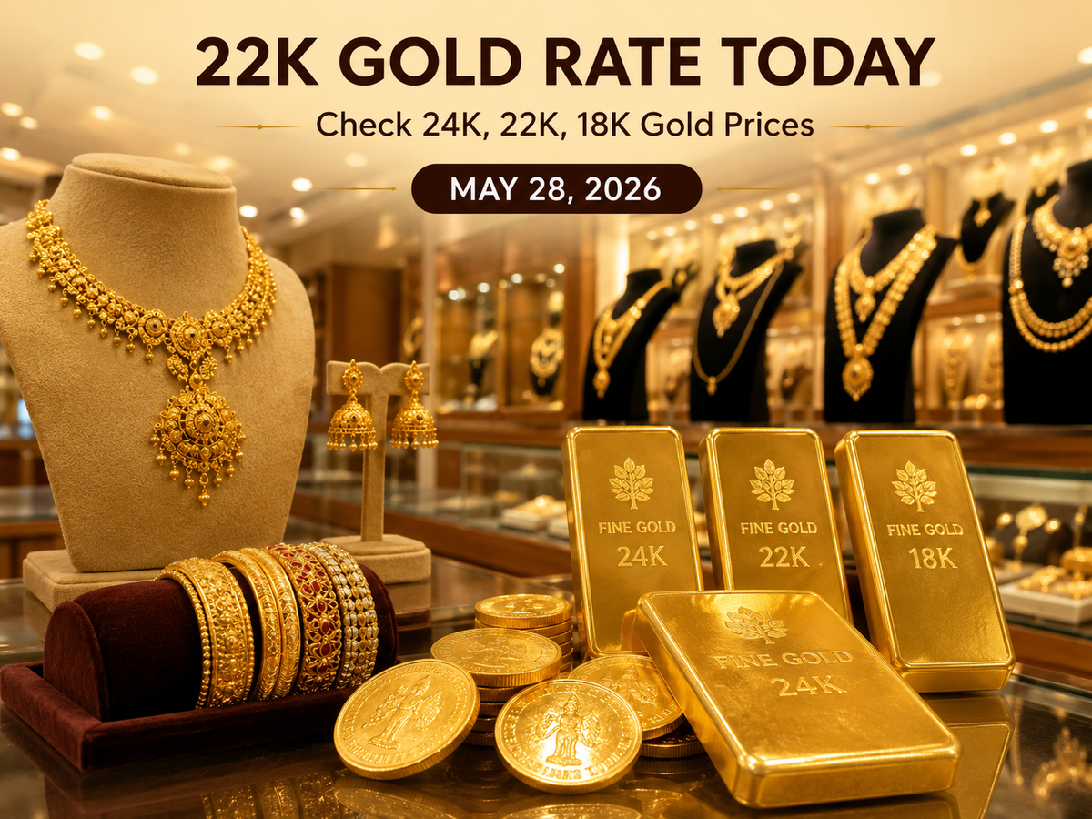 22k gold rate today: Check 24k, 22k, 18k gold prices (May 28, 2026) at ...