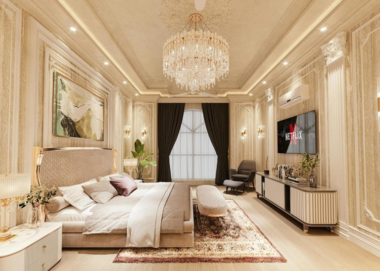 Kamar lebih cozy! 7 inspirasi wall moulding kamar tidur
