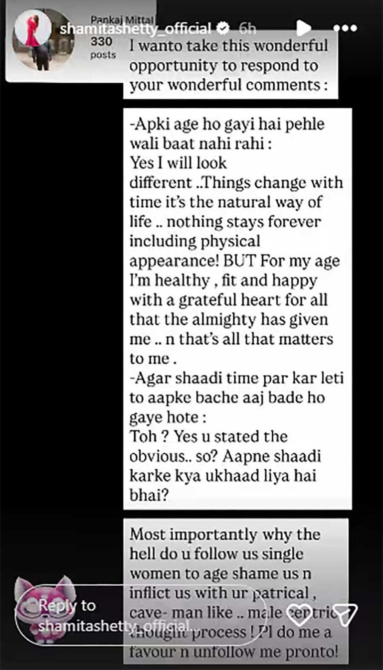 Shaadi karke kya ukhaad liya - Shamita Shetty hits back at age-shaming ...