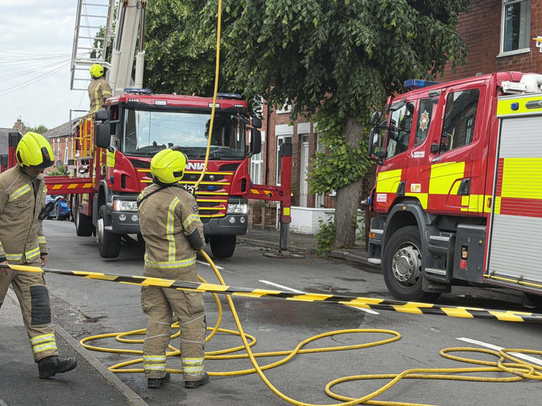 Homes evacuated after lightning strike starts fire