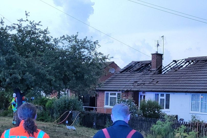 Home catches fire after lightning strike during early morning storm