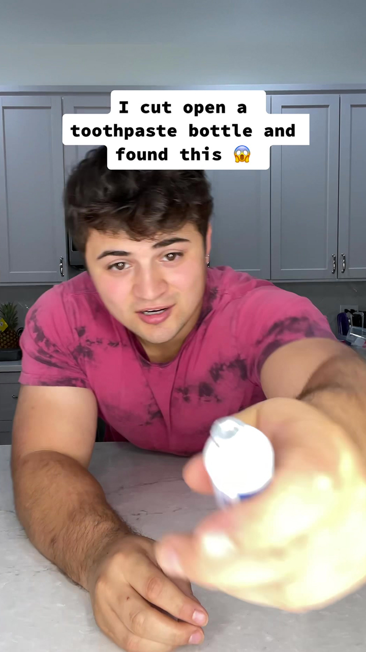 Cutting open toothpaste tube and discovering crazy hidden results