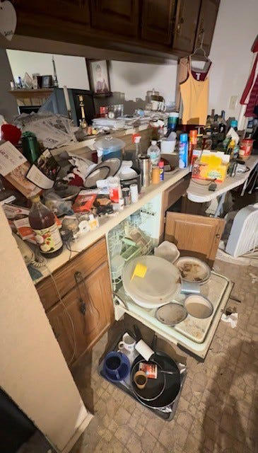 Her father hoarded. When he died, she inherited his house